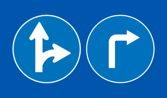 If there is a right turn signal or sign, you can turn right accordingly.